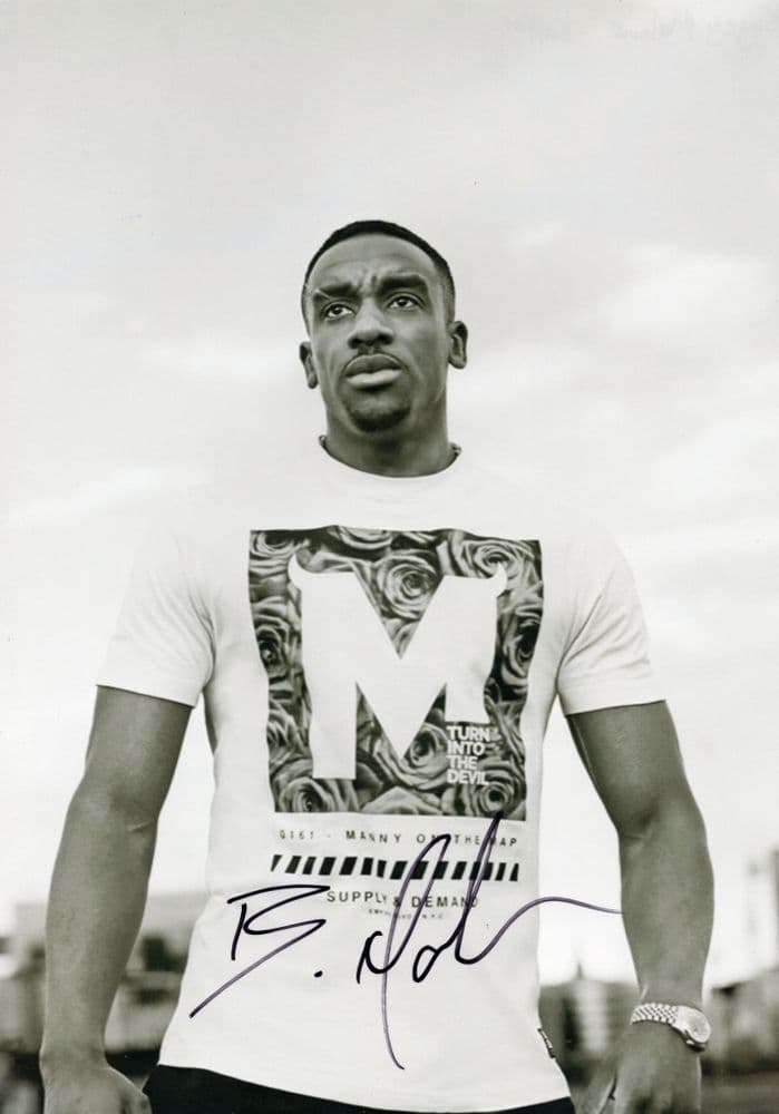Bugzy Malone Grime Rapper Giant Rare 12x8 Hand Signed Photo