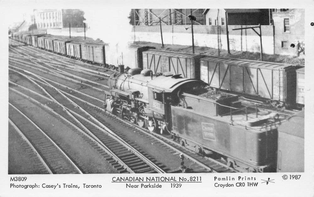 Canadian National 8211 Train Parkside in 1939 Pamlin Prints Railway RPC ...