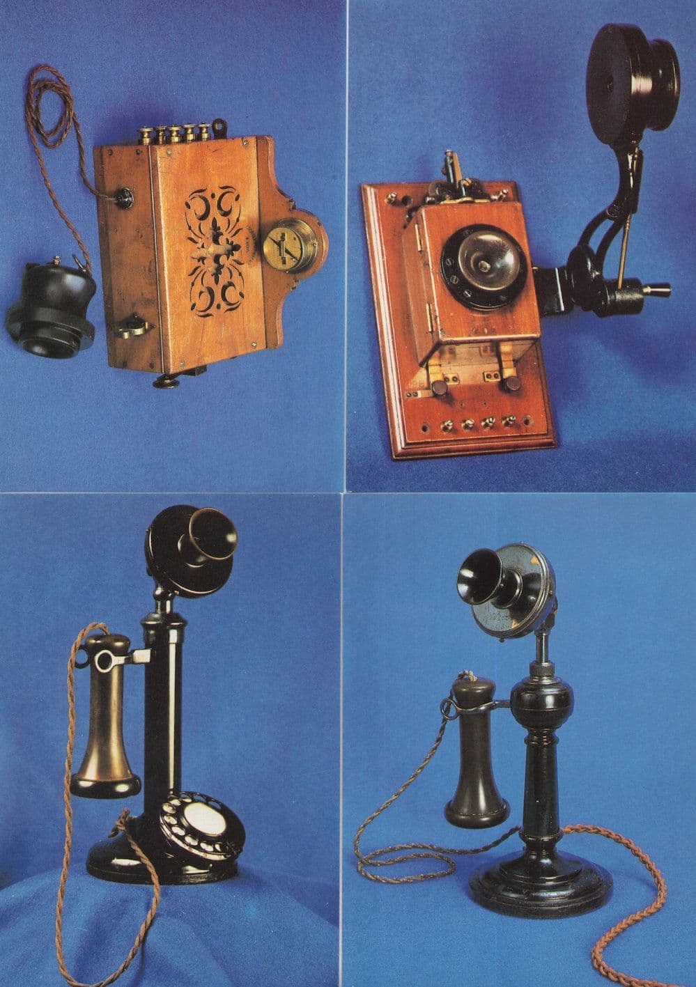 Candelstick Telephone 1905 1930 Edisons Victorian 4x Postcard s