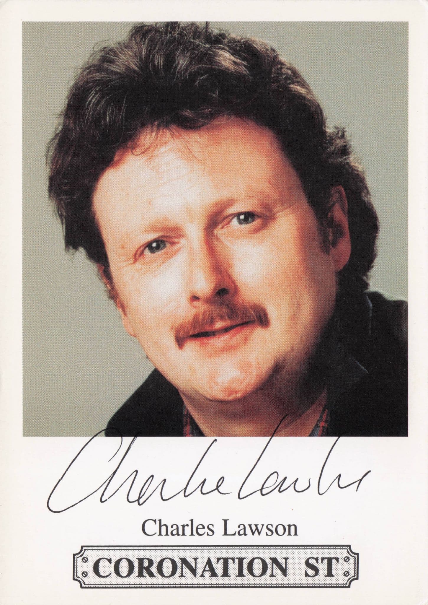 Charles Lawson Coronation Street Vintage Rare Printed Signed Cast Card