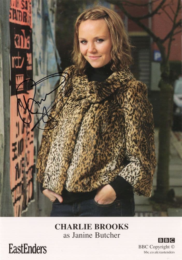 Charlie Brooks as Janine Butcher Eastenders Hand Signed Cast Card Photo