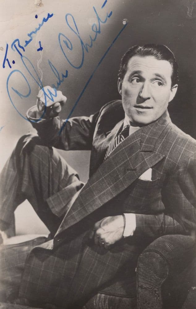 Charlie Chester Comedian Music Hall Antique Hand Signed Photo