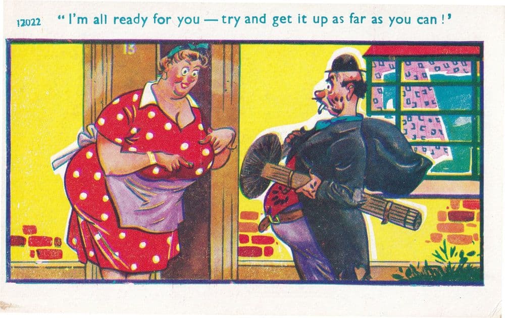 Chimney Sweep Comic Postcard