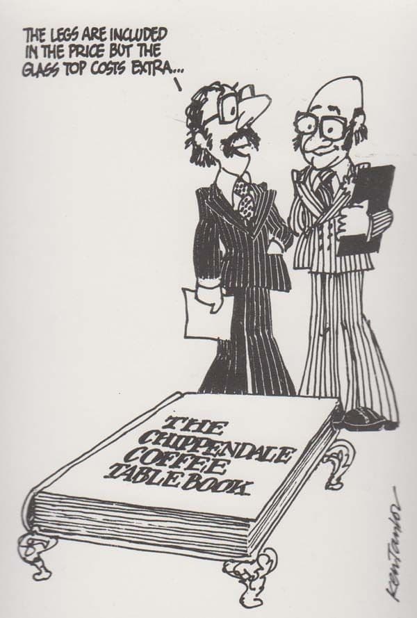 Chippendale Coffee Table Book Salesman Shop Rare Comic Humour Cartoon ...