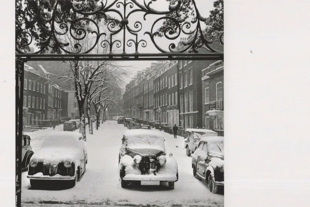 Church Row Hampstead London Disaster 1960s Snow Award Postcard
