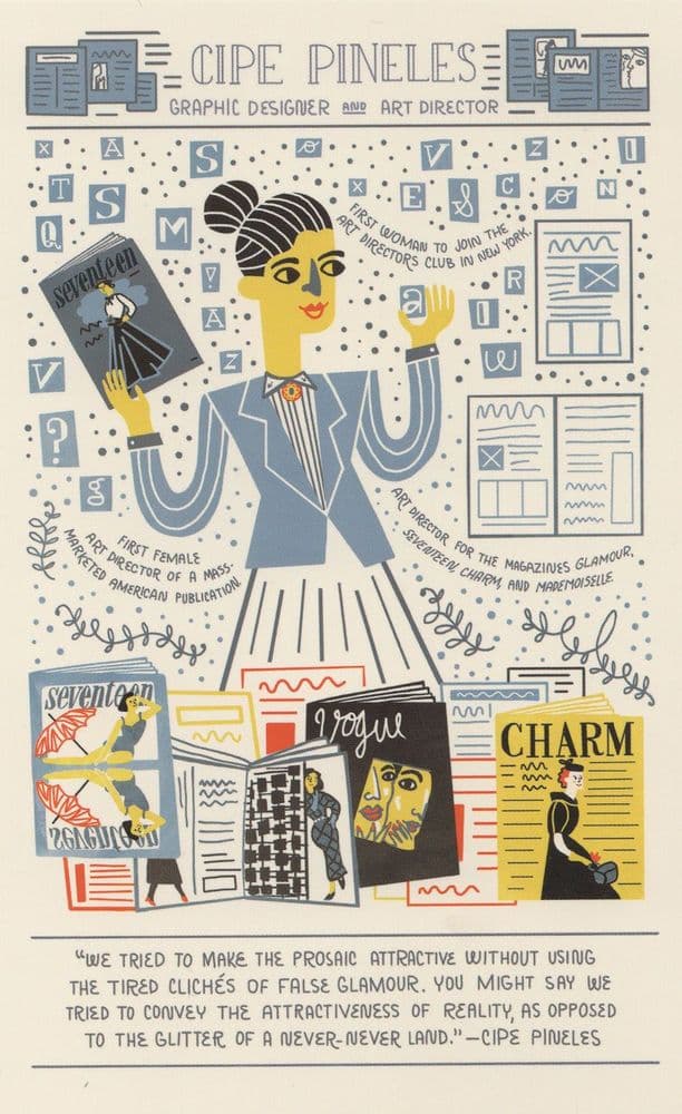 Cipe Pineles Austrian Art Director Graphic Designer Vogue Postcard