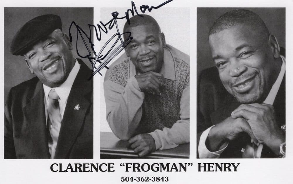 Clarence Frogman Henry American Singer Pianist Hand Signed Photo