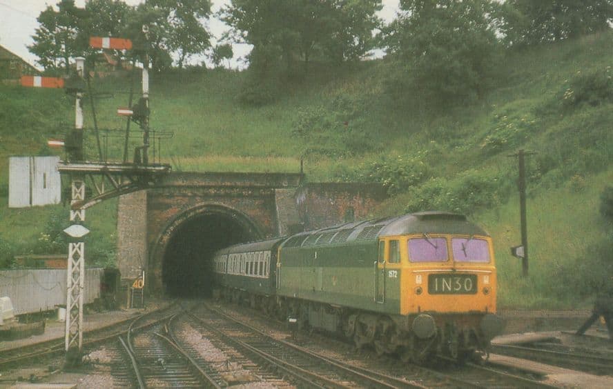 Class 133 No 40 Train at Dorrington Railway Station Postcard