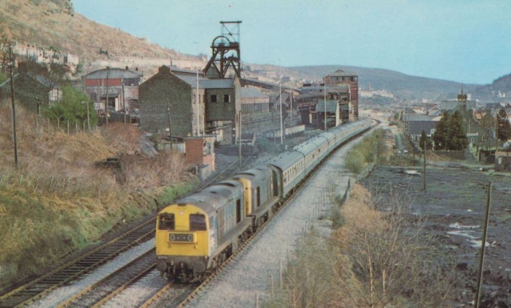 Class 20 No 20142 20030 BPPR Train Trehafod Station 1978 Postcard