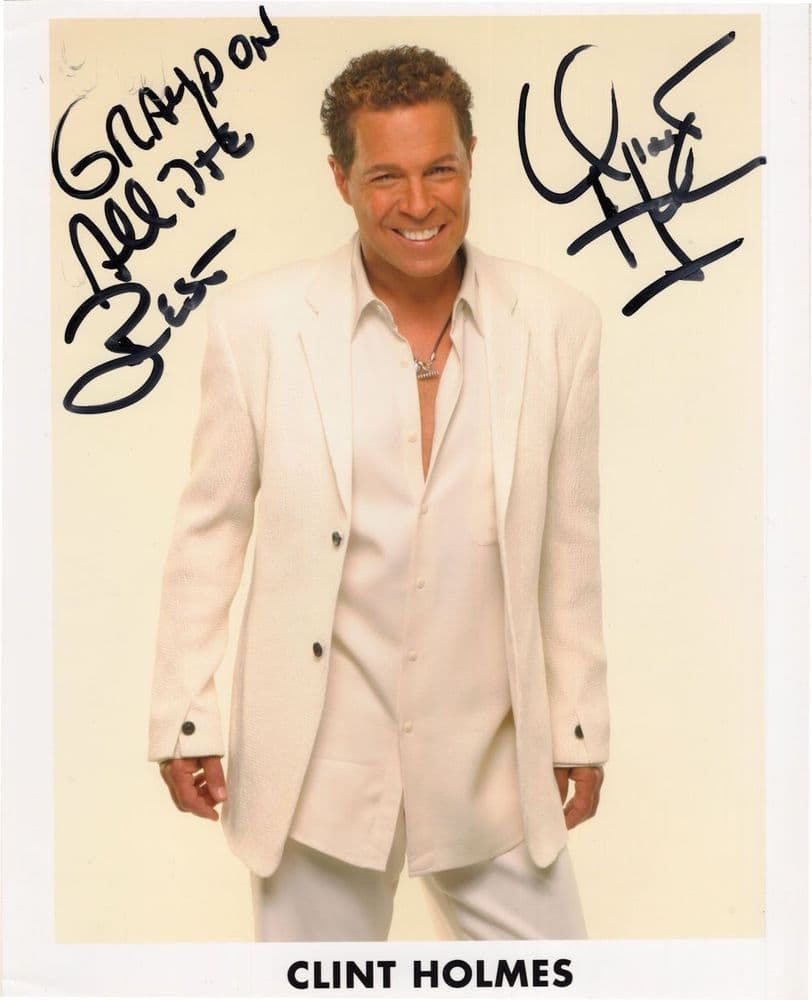 Clint Holmes Singer The Late Show 10x8 Hand Signed Photo