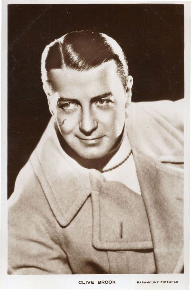 Clive Brook Paramount Pictures Film Star Real Photo Postcard
