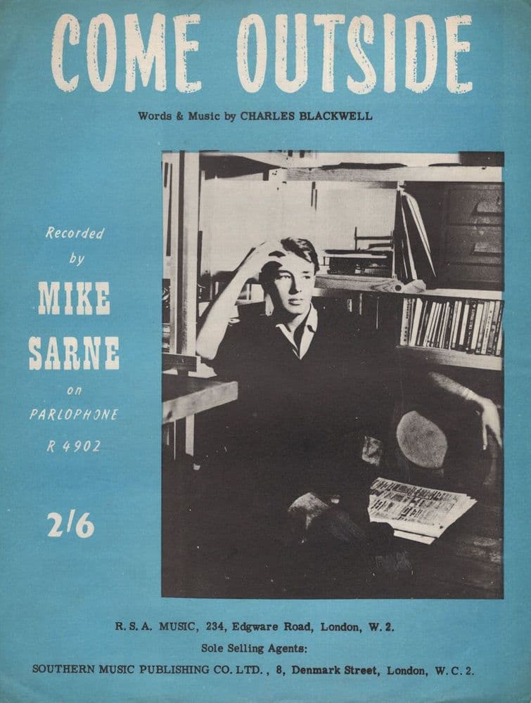 Come Outside Mike Sarne Vintage Sheet Music