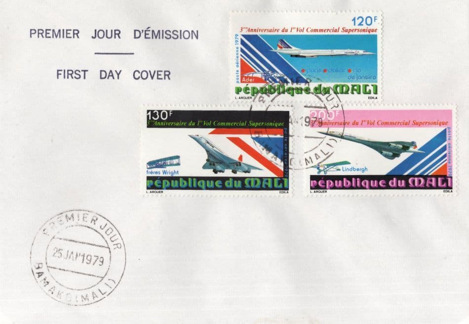 Concorde Premiere Jour D Emission Rare 1979 Republique Du Mali French FDC