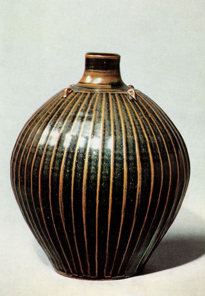 Cornwall Stoneware Tenmoku Glaze 1950s St Ives Earthenware Postcard