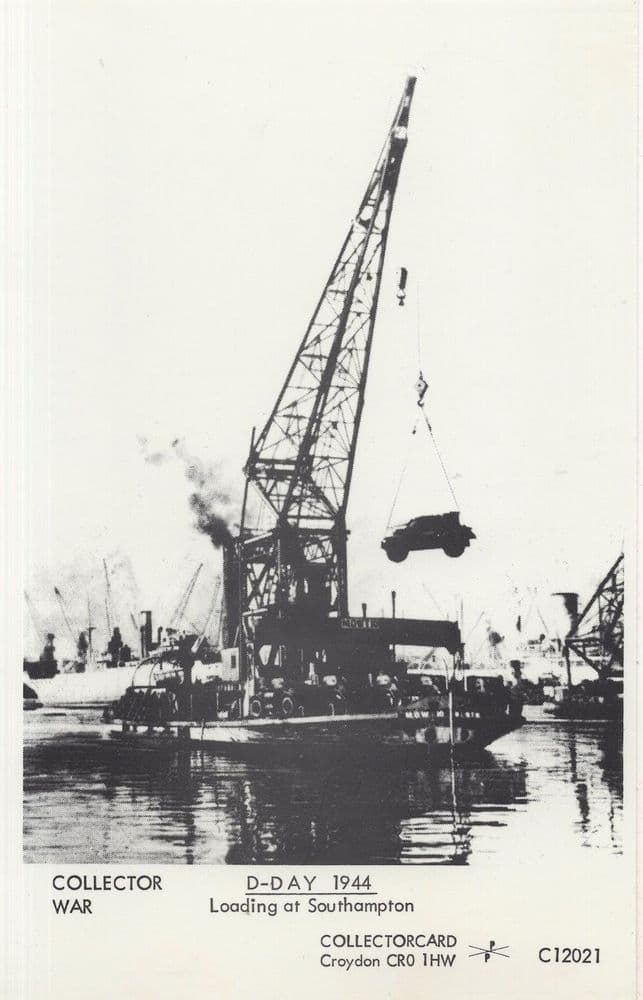 Crane D-Day WW2 War Landing At Southampton Docks Ltd Postcard