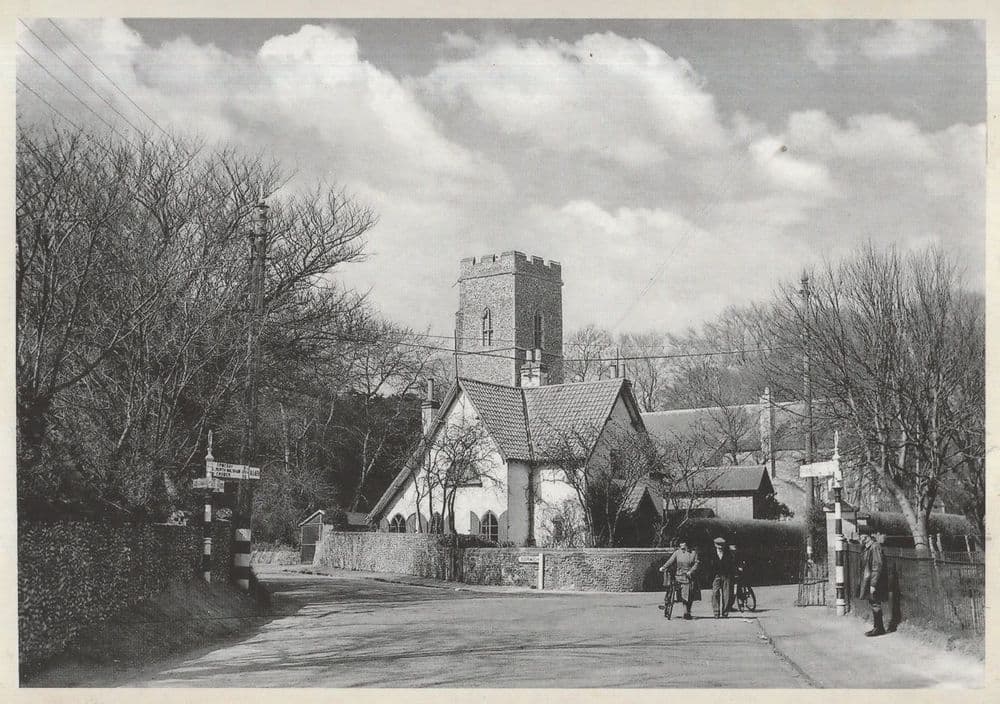 Cyclists at Acle Norwich Norfolk in 1946 Postcard