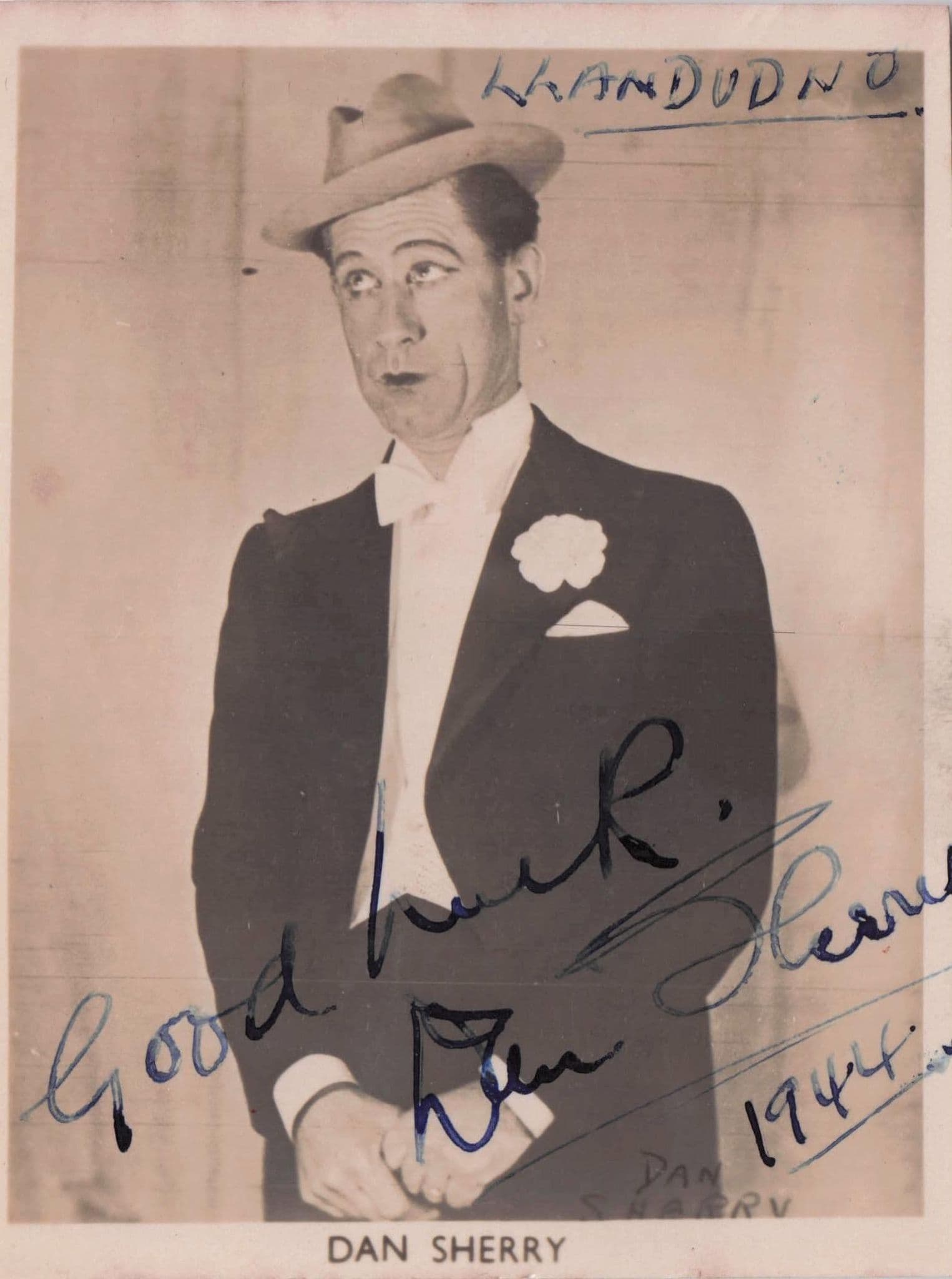 Dan Daniel Conroy Sherry WW1 WW2 Comedian Hand Signed Photo