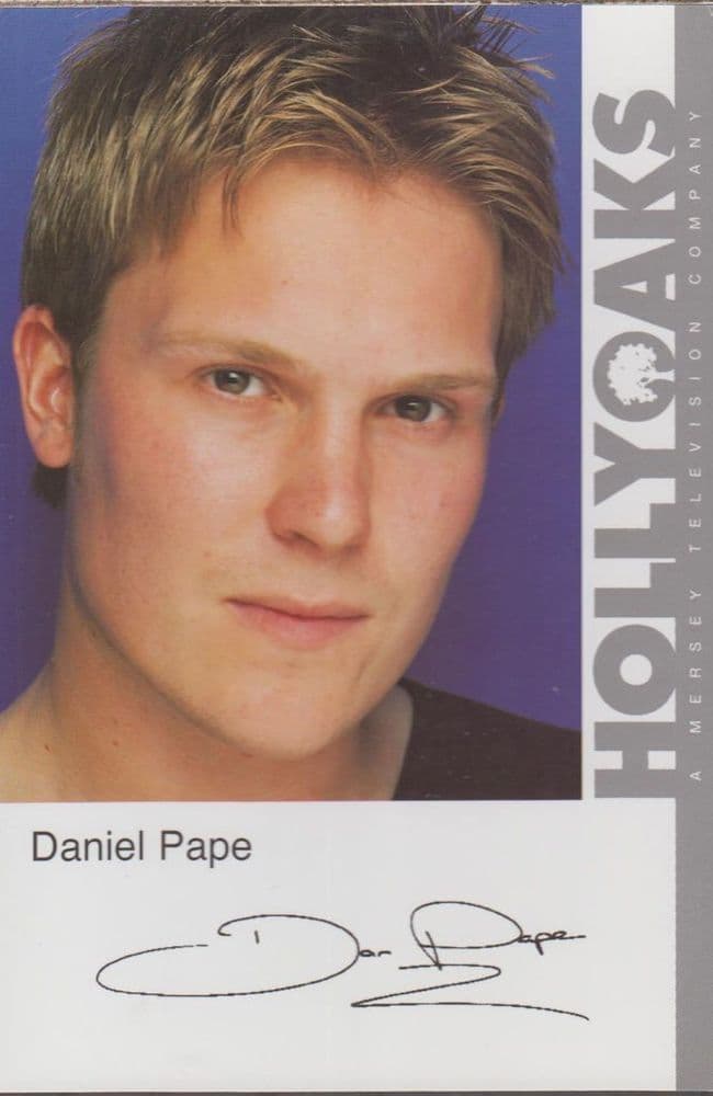 Daniel Pape Hollyoaks Vintage Official Rare Cast Card Photo