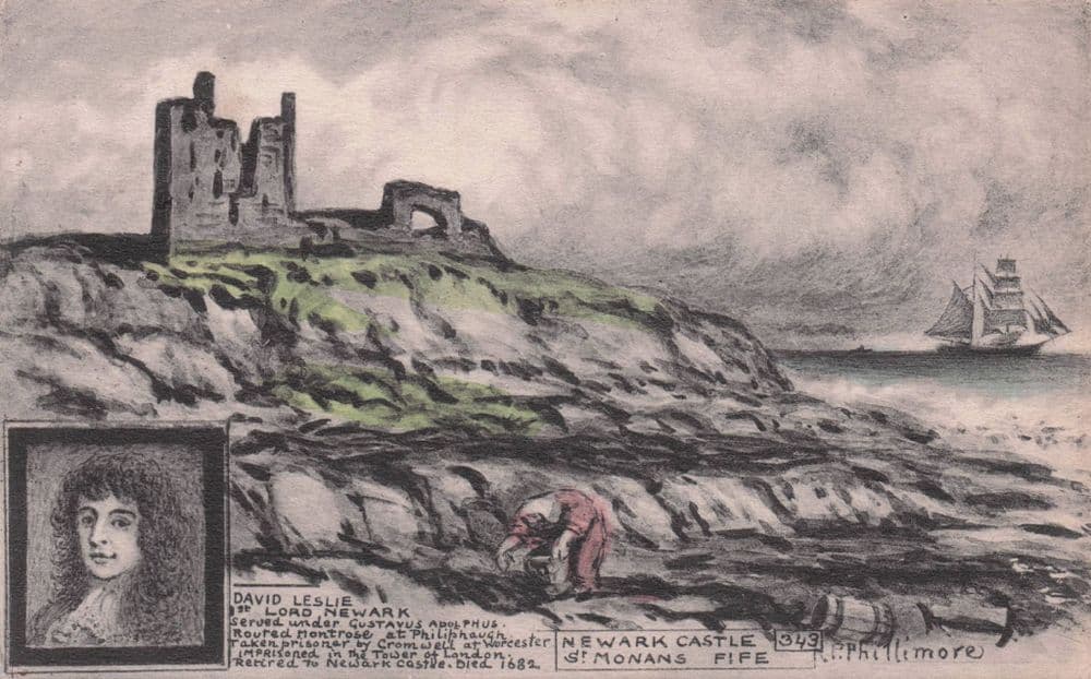 David Leslie 1st Lord Of Newark Castle Fife Phillimore Postcard