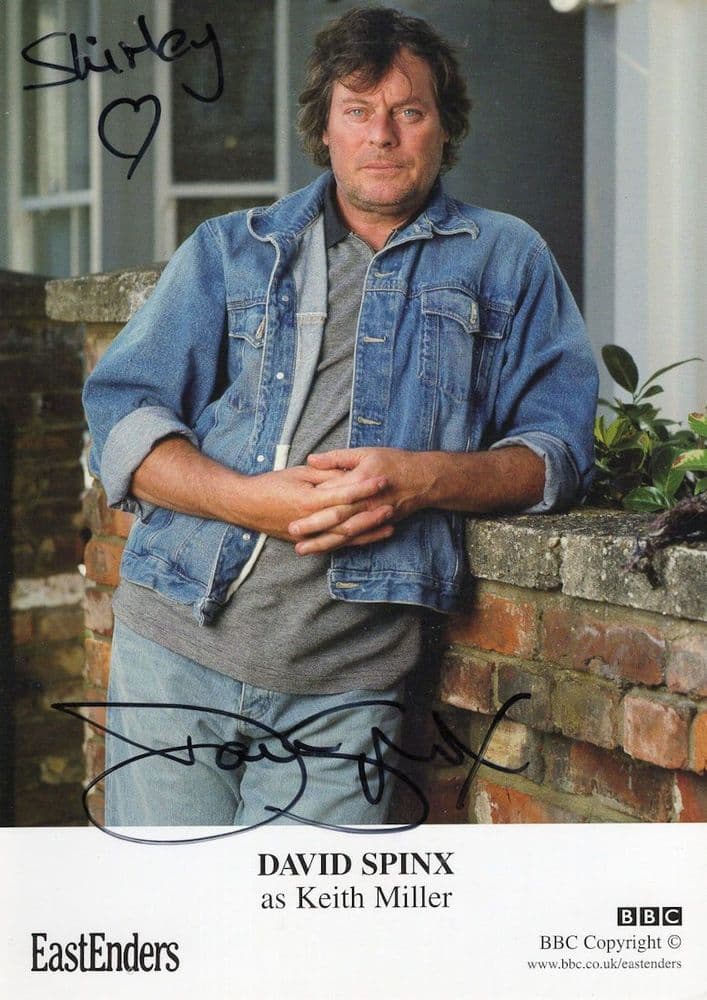 David Spinx as Keith Miller Eastenders Hand Signed Cast Card Photo