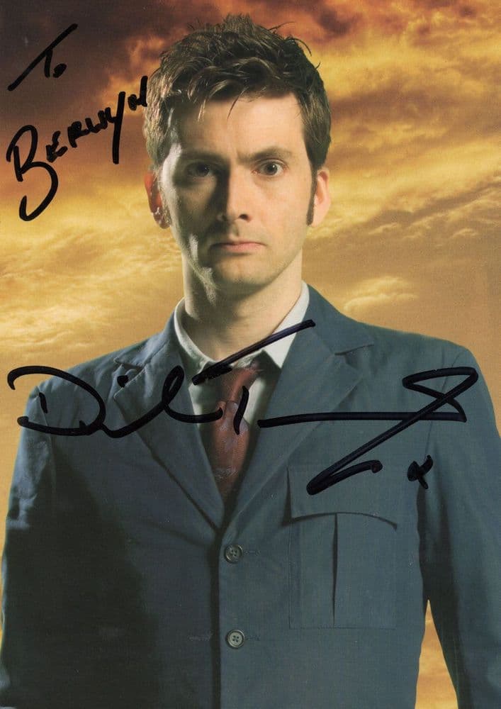 David Tennant Dr Who BBC TV Rare Hand Signed Photo