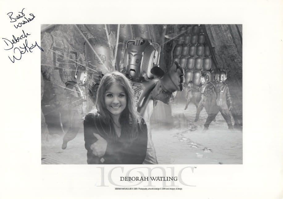 Deborah Watling Dr Who Cyberman Giant 12x8 Hand Signed Photo