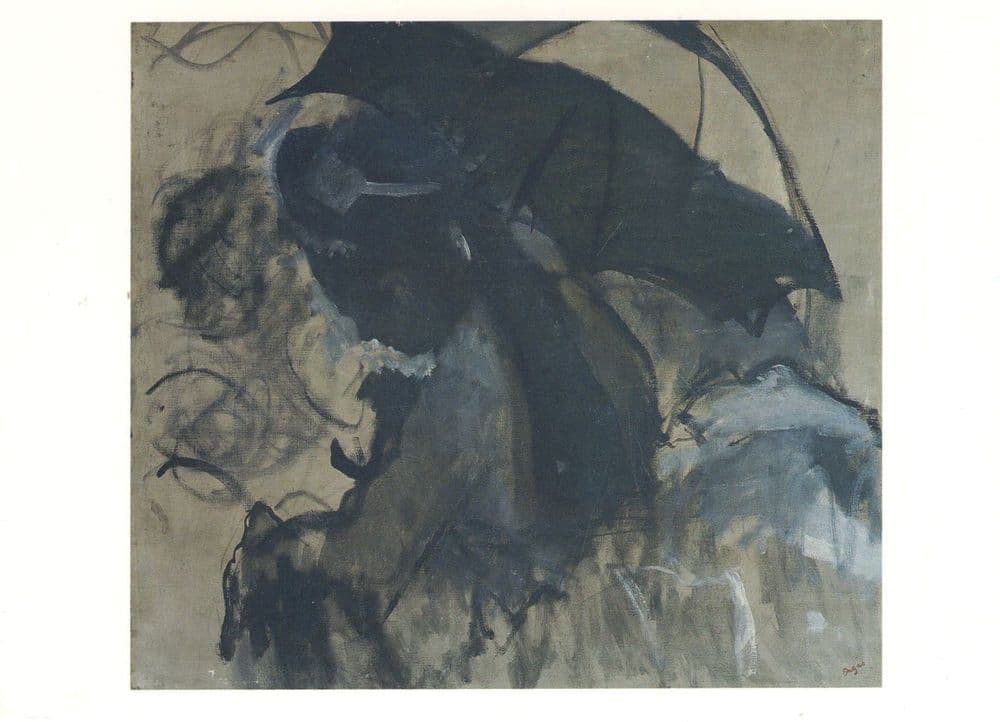 Edgar Degas Lady With A Parasol Rare Painting Postcard