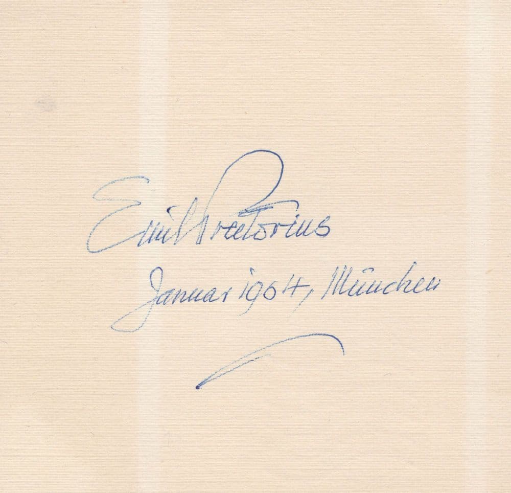 Emil Preetorius German Illustrator Artist Hand Signed Autograph