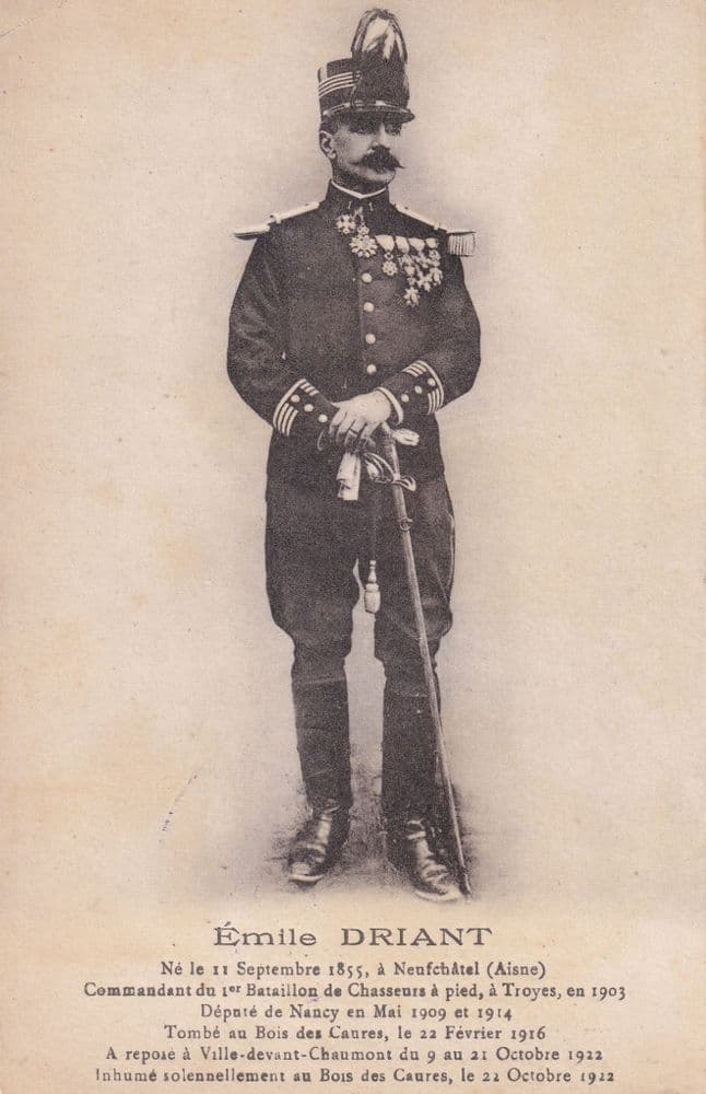 Emile Driant WW1 French Military Leader Postcard