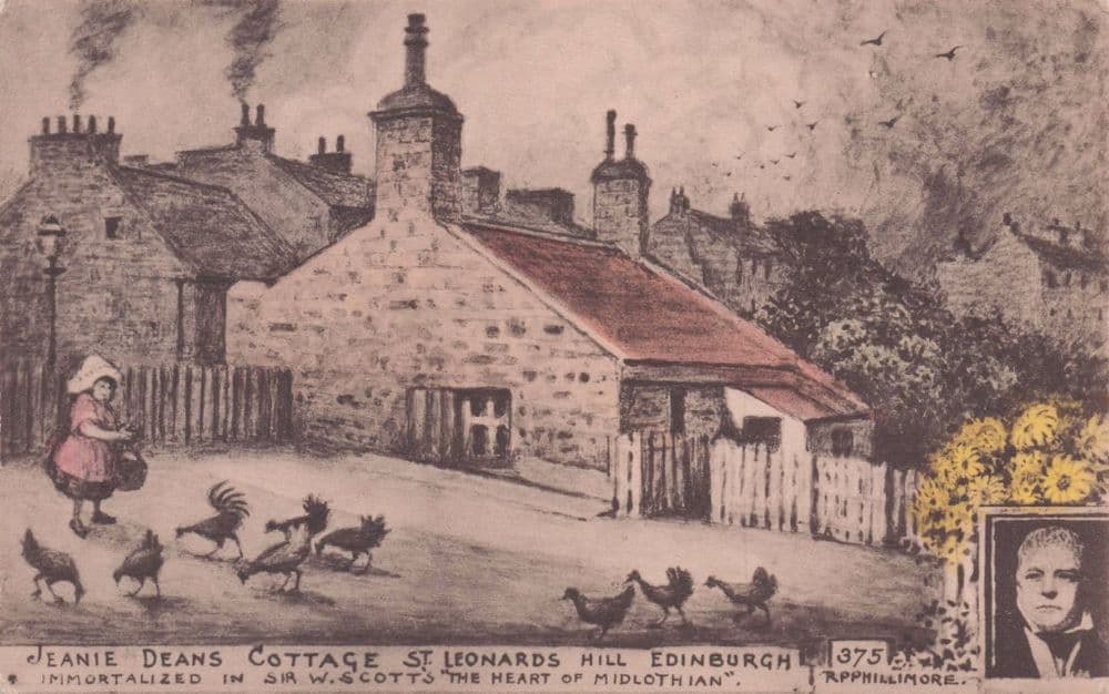 Farm Hens at Jeanie Dean s Cottage Edinburgh Phillimore Old Postcard