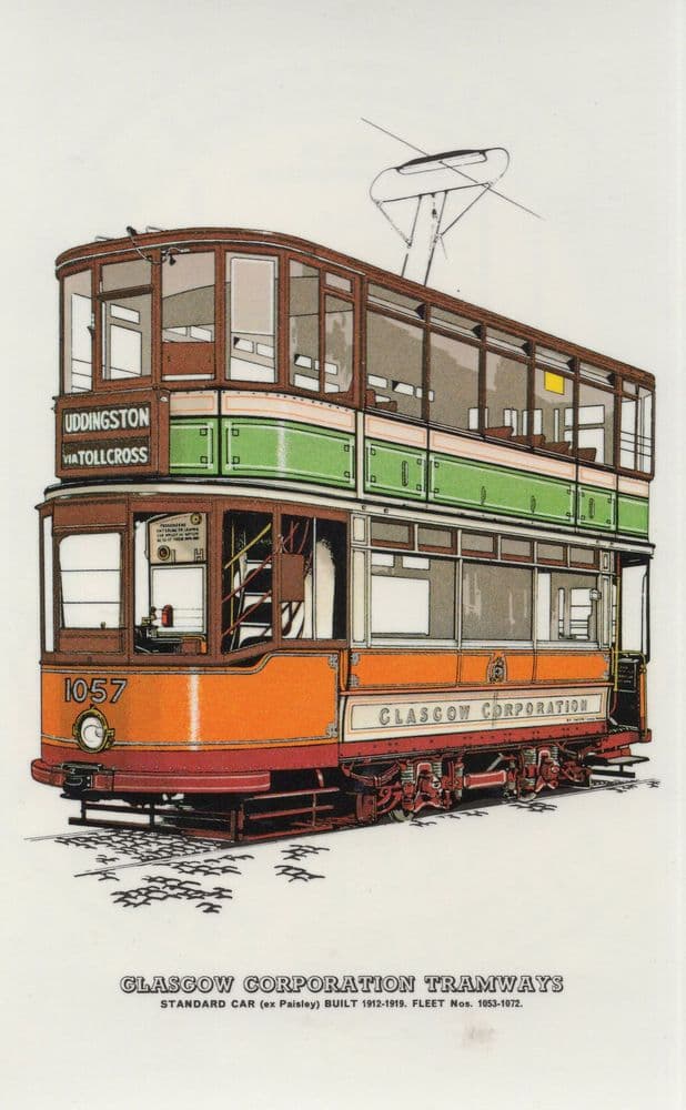 Ferguslie Mills Paisley Bus Glasgow Tramways Paisley Tram Postcard