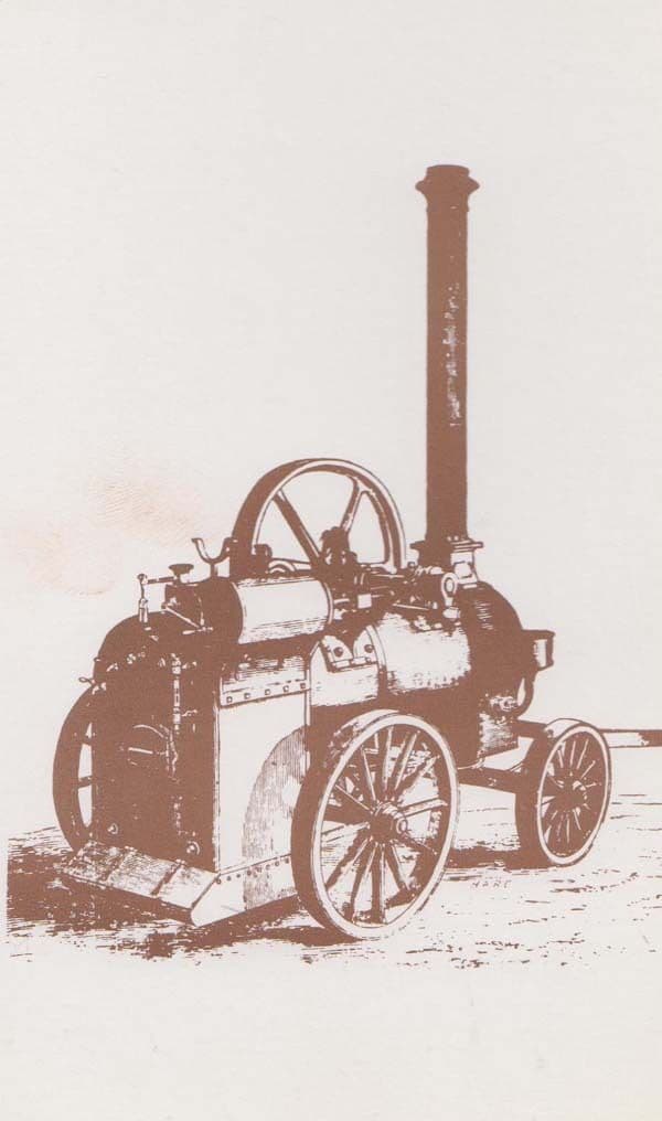 Garrett Portable Steam Engine 1850s Vehicle Drawing Limited Postcard