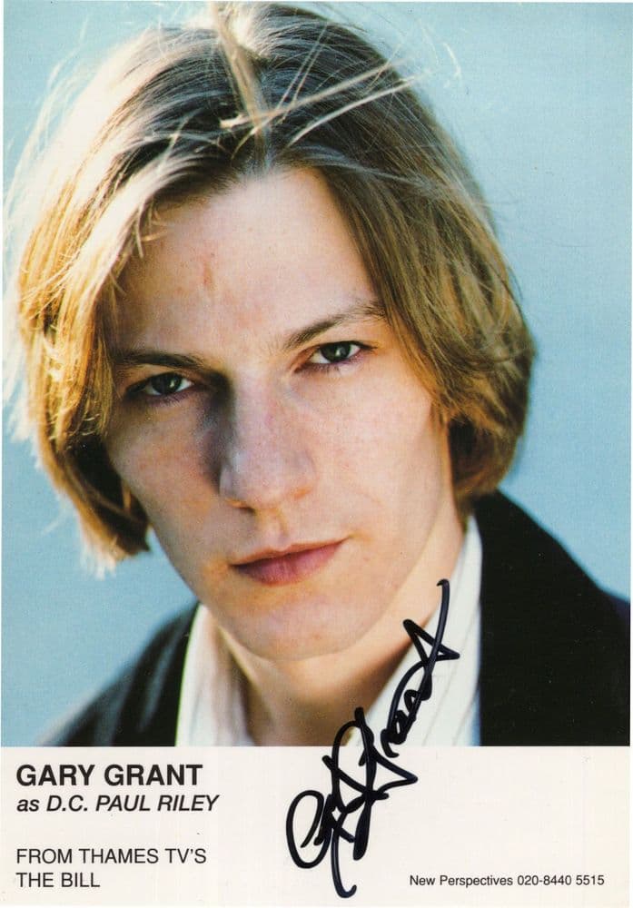 Gary Grant as DC Paul Riley The Bill ITV Hand Signed Cast Card Photo