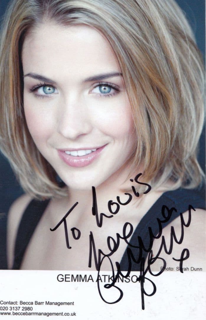 Gemma Atkinson Supermodel Official Management Company Hand Signed Photo