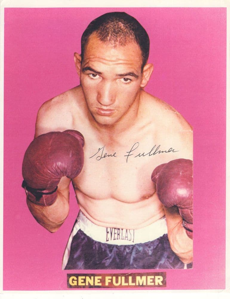 Gene Fullmer American Boxer The Cyclone 10x8 Hand Signed Photo