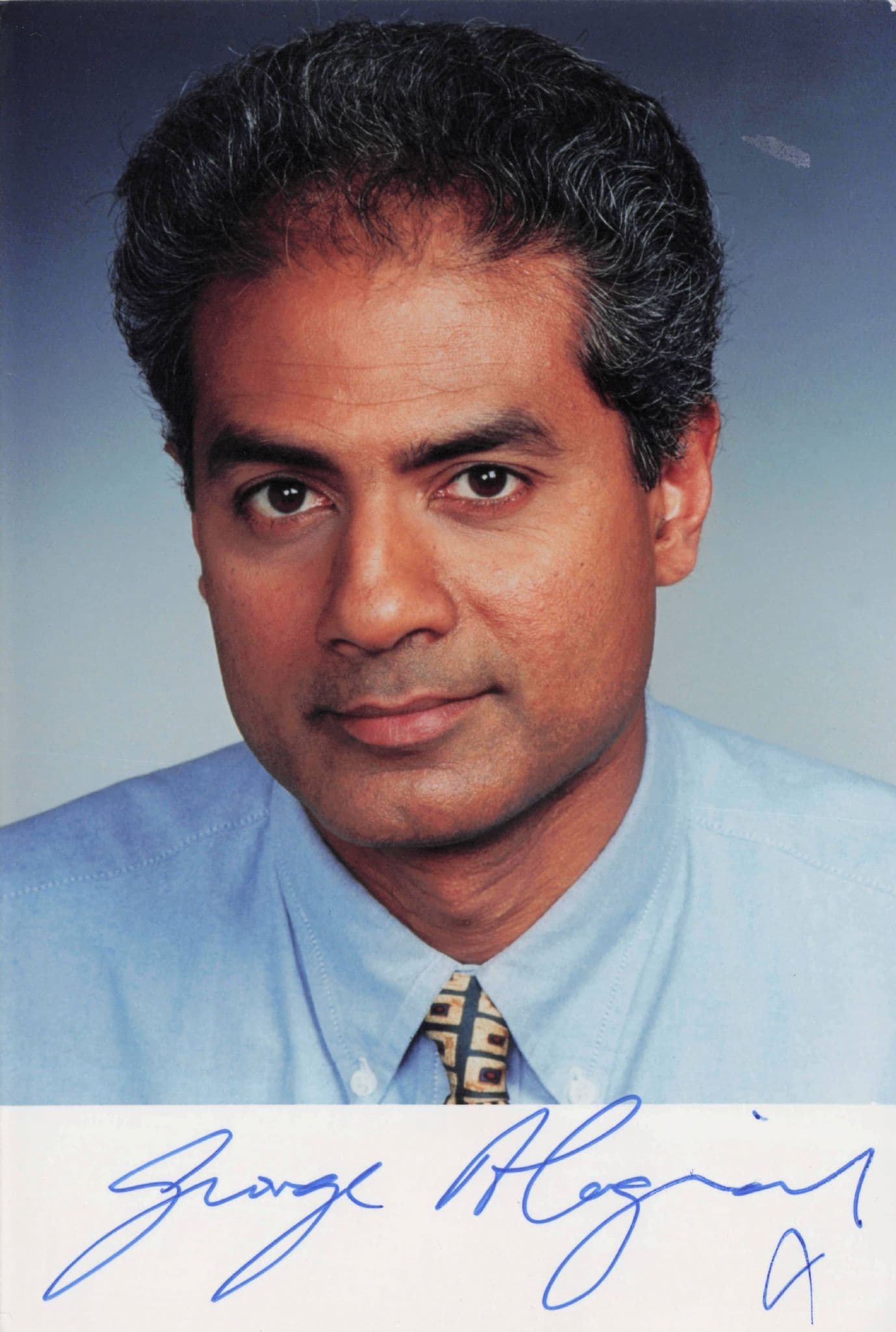 George Alagiah BBC News Reader OBE Vintage Hand Signed Photo