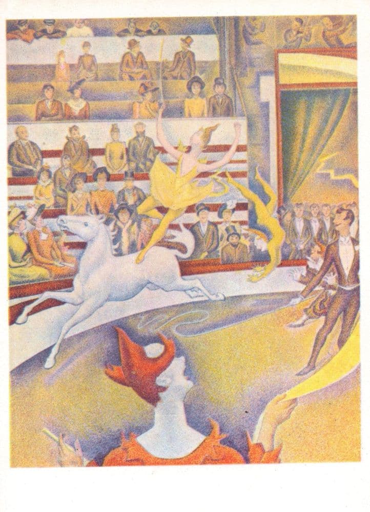 Georges Seurat The Circus La Cirque French Louvres Painting Postcard