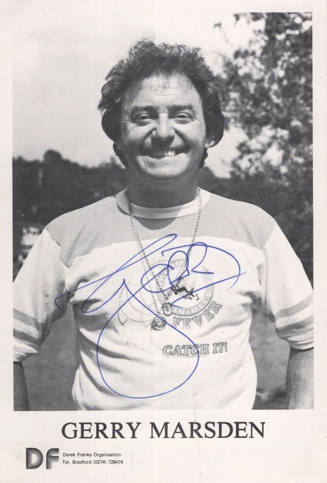 Gerry Marsden British Invasion Vintage Hand Signed Photo