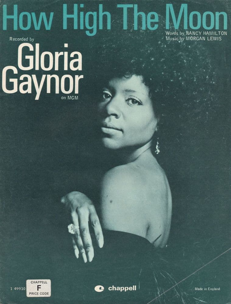 Gloria Gaynor How High The Moon 1970s Disco Soul Sheet Music