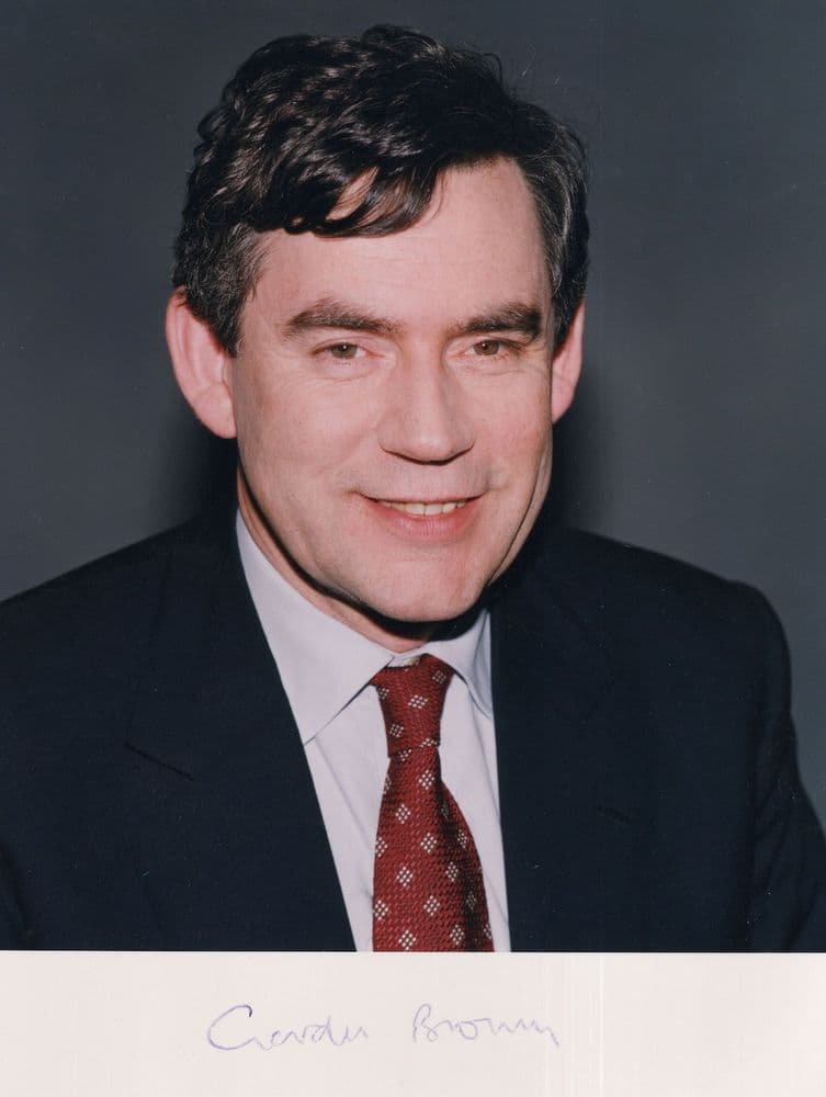 Gordon Brown Former Prime Minster Large Hand Signed Photo