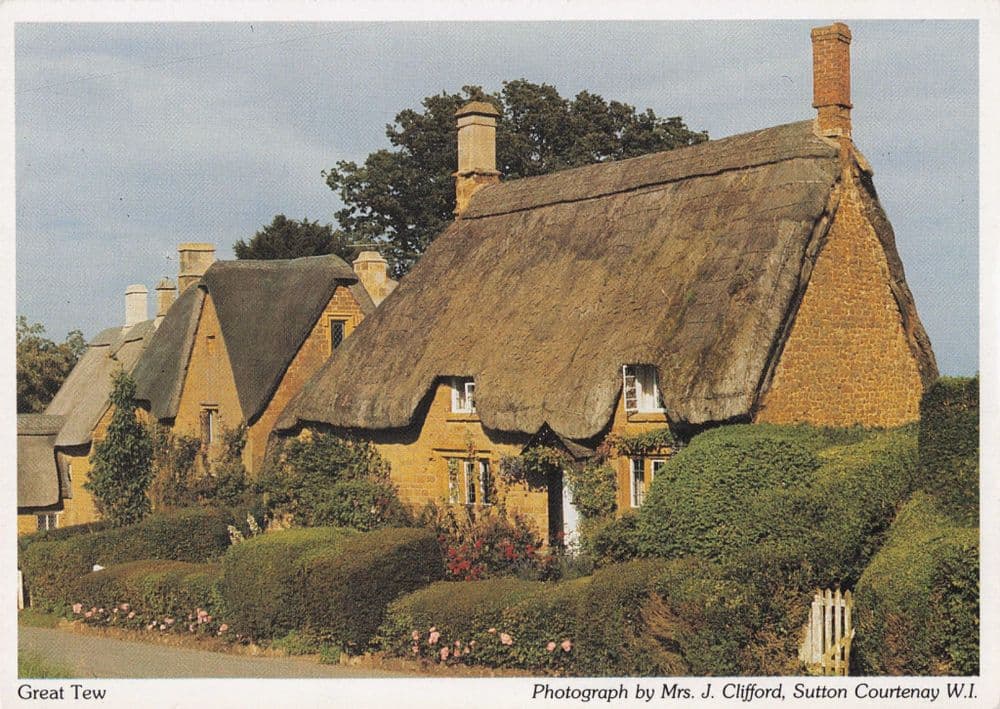 Great Tew Thatched Cottage Oxford Women s Institute Postcard