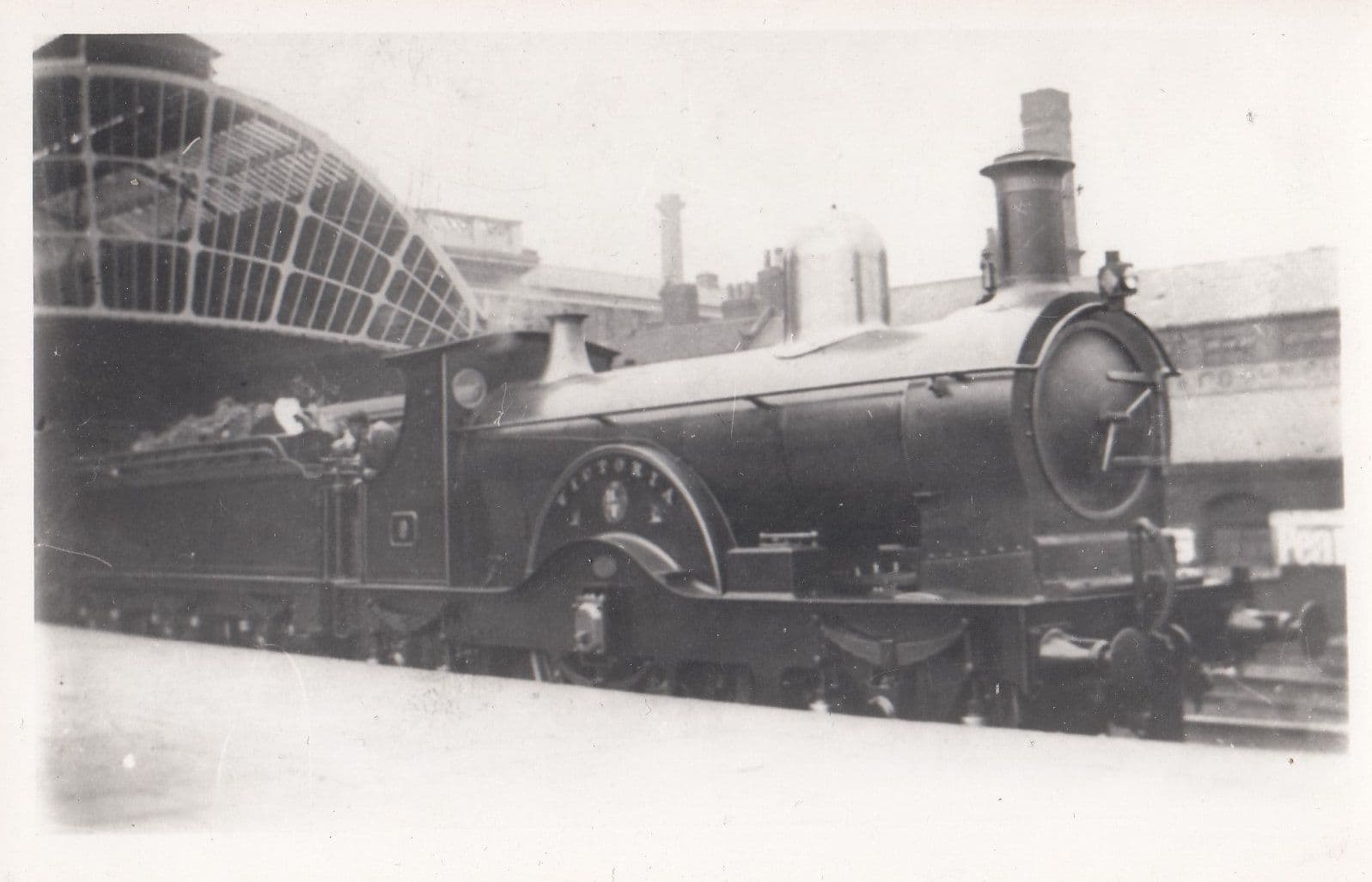 Great Western Railway GWR Class 2-2-2 Queen Victoria Train Vintage Photo