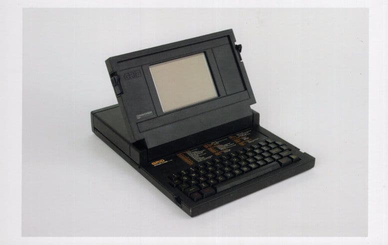 Grid Compass Vintage Laptop PC Computer London Museum Exhibit Postcard