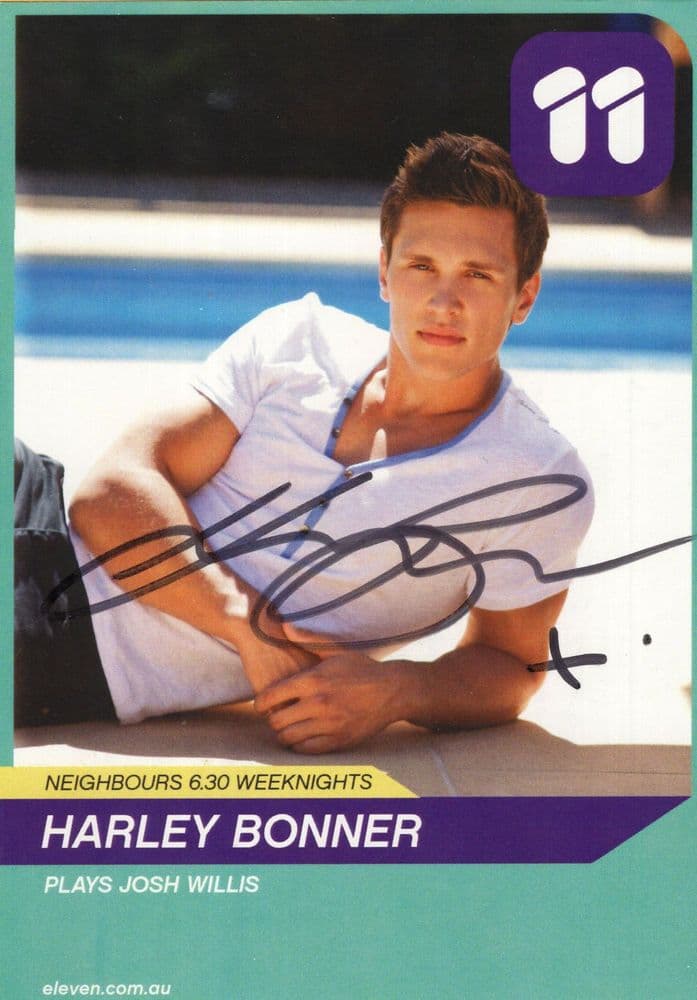 Harley Bonner as Josh Willis Neighbours Hand Signed Cast Card Photo