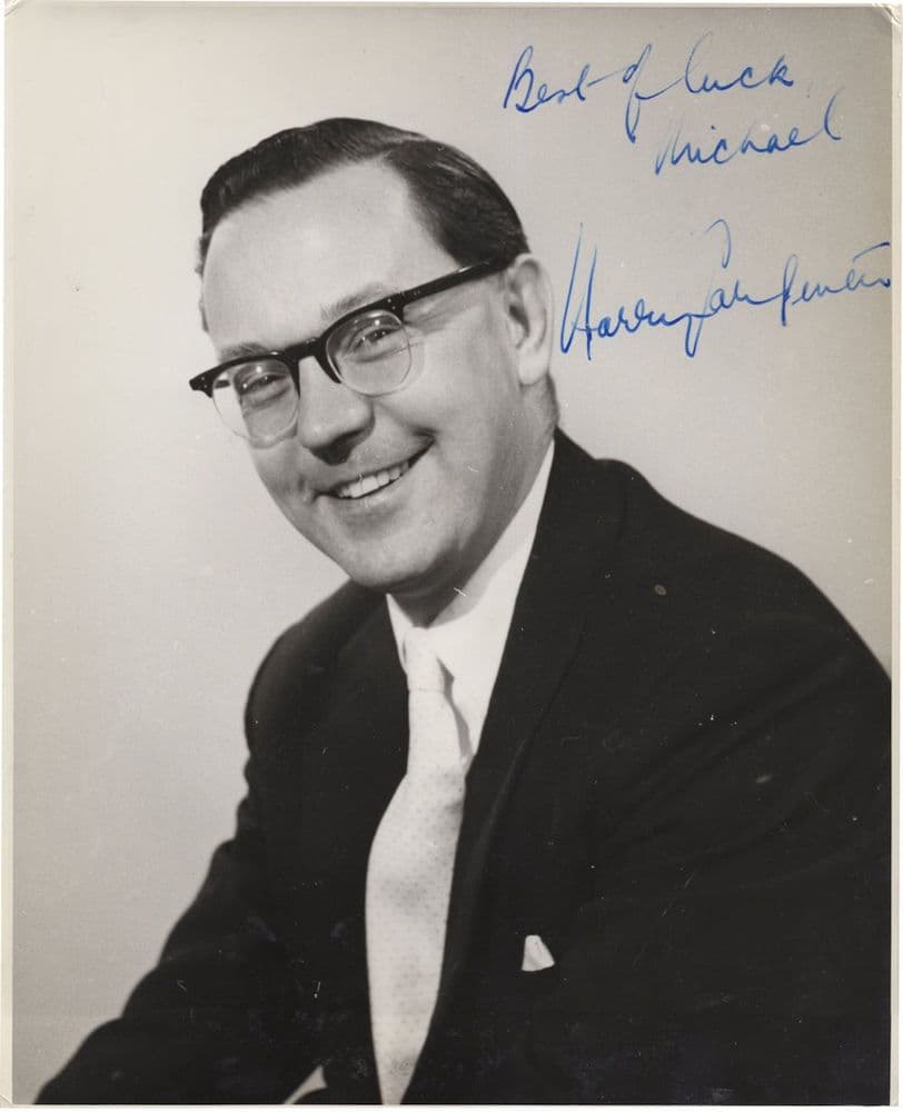 Harry Carpenter BBC TV Boxing Golf Grandstand Large Press Hand Signed Photo