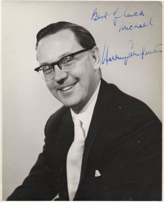 Harry Carpenter BBC TV Boxing Golf Grandstand Large Press Hand Signed Photo