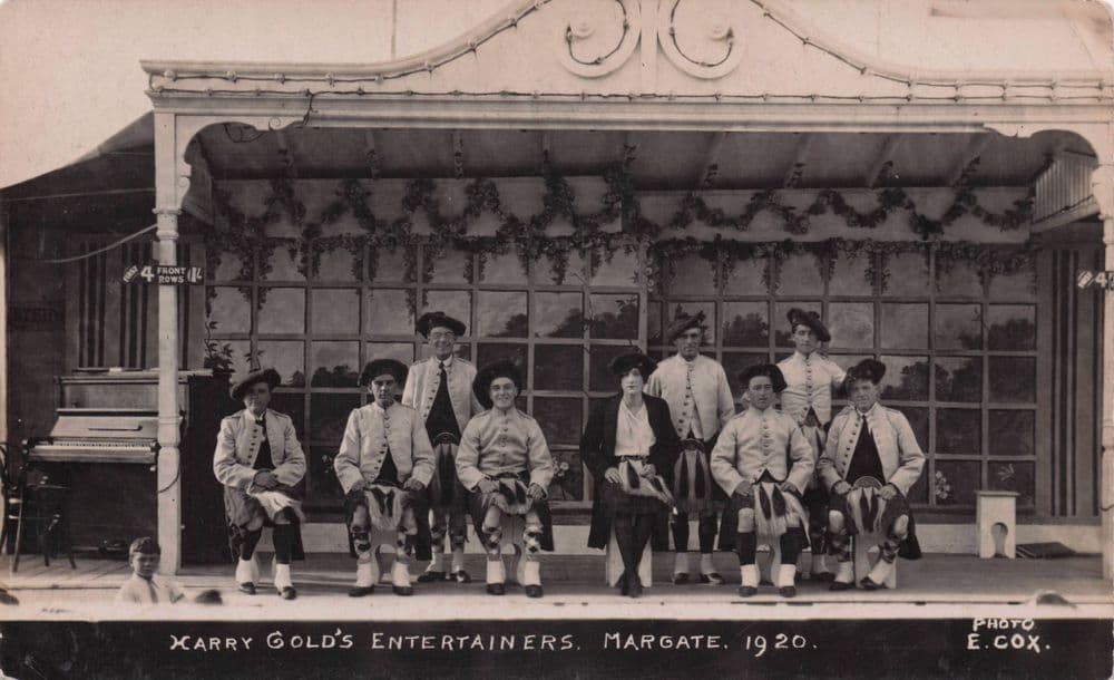 Harry Gold s Entertainers Margate Kent Troupe Real Photo Old Postcard
