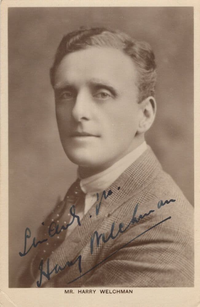 Harry Welchman Edwardian Singer Signed Old Photo Postcard