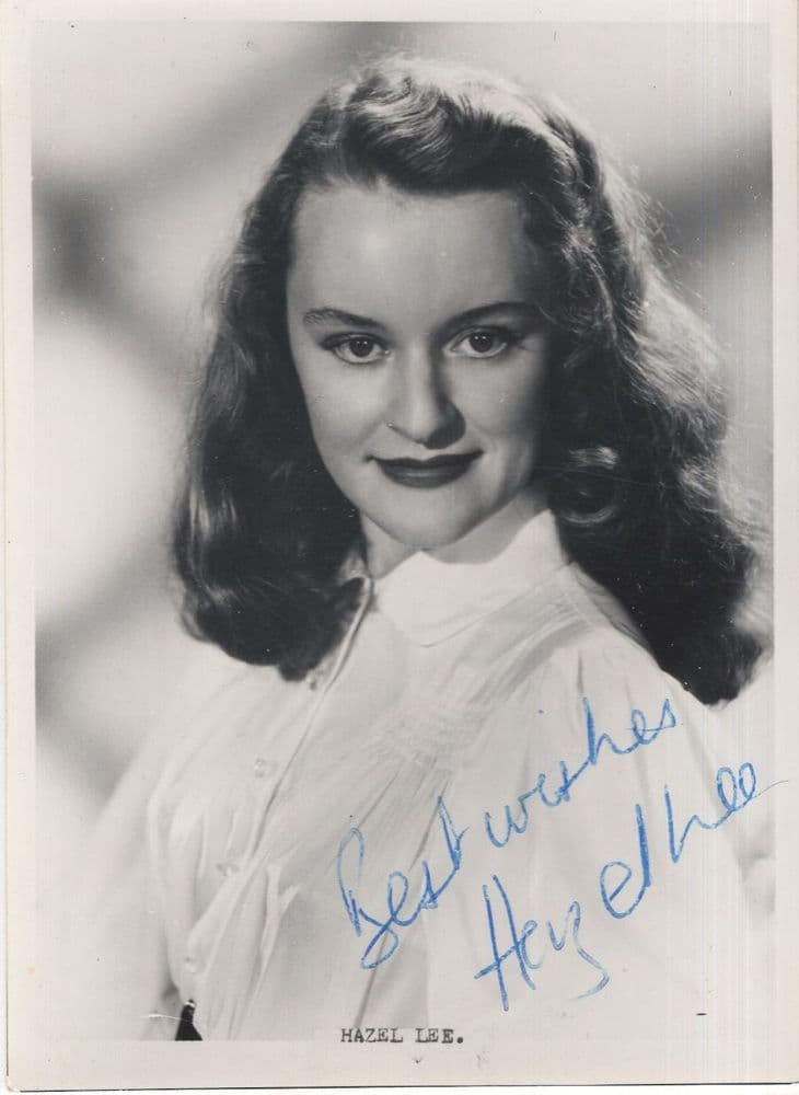 Hazel Lee 1950s Actress Music Hall Singer Hand Signed Photo