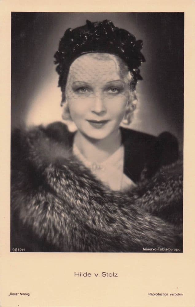 Hilde Von Stolz German Nazi War Film Actress Old Postcard